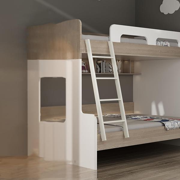 商品名:  XRRJFYH White Ladder for Bunk Bed Bunk Ladder Metal Bunk Bed Ladder Replacement 4 Steps with Hooks, Load Capacity ...