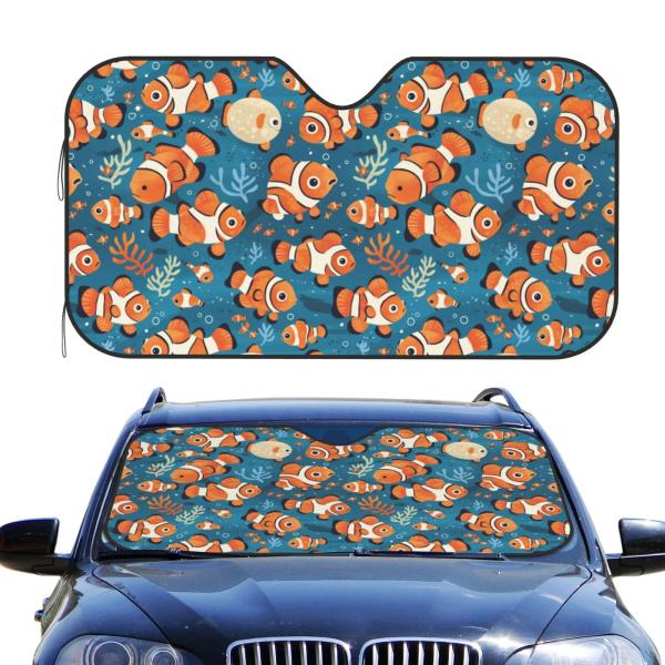 商品名:  NiuKom Car Windshield Tropical Fish clownfishes Sun Shade for Car Windshield Foldable Car Front Window Sunshade fo...