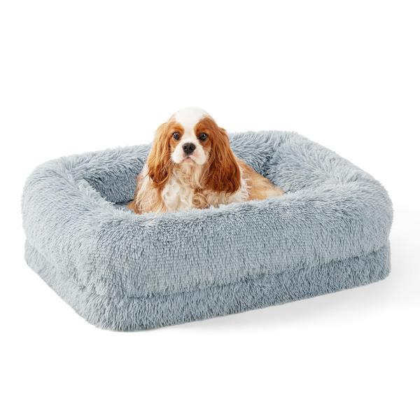 商品名:  ZOMISIA Donut Dog Bed for Medium Size Dog - Calming Sofa with Fluffy Faux Fur, Waterproof Pet Bed with Supportive ...