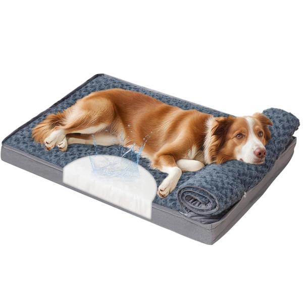 商品名:  COMAX Washable Dog Bed for Large Sized Dog, Waterproof Bed Orthopedic with Removable Cover and Anti-Slip Bottom, 3...