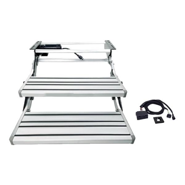 商品名:  Camper Steps,No Slip Surface Aluminum Rv Steps,Rv Entry Steps Electric Double-Layer Drop Down Rv Stairs,Rocker Con...