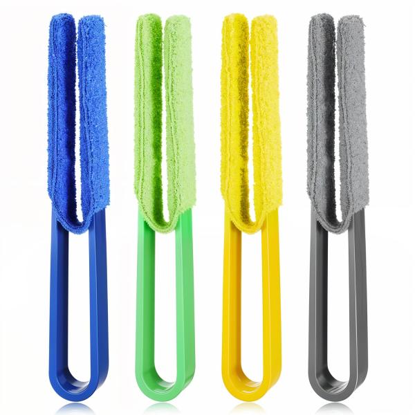商品名:  Dimeho Blinds Duster, 4 Pcs Window Blind Duster Cleaner Brush with 4 Removable and Washable Microfiber Sleeves Dua...