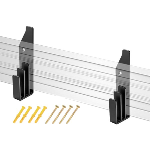 商品名: トラックソーガイドレールホルダー、トラックマウントストレージシステム トラックソーガイドレールブラッカーアクセサリー 丸鋸ガイドフック - 3つの異なるレールサイズに対応 MWEDP 2 Pack Track Saw Guide ...