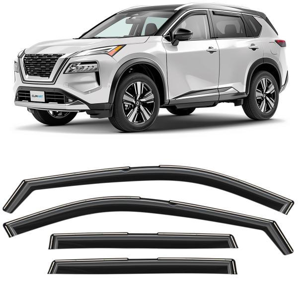 商品名:  CLIM ART in-Channel Incredibly Durable Rain Guards for Nissan Rogue 2021-2026, Original Window Deflectors, Vent Wi...