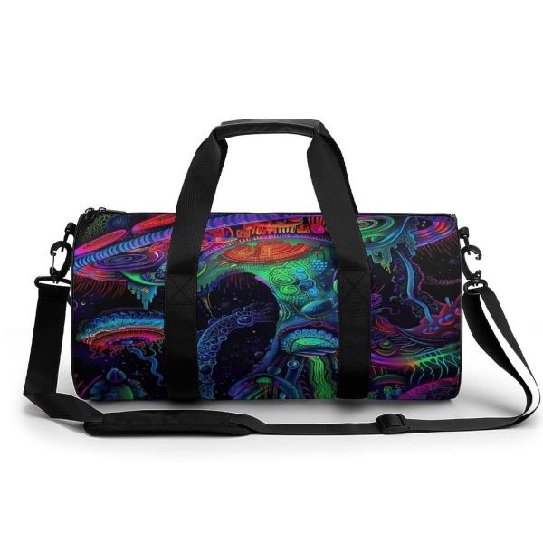 商品名:  Trippy Psychedelic Backdrop Gym Bag Print Duffle Bag Weekender Travel Overnight Bag Sports Bag for Men Women Gym S...