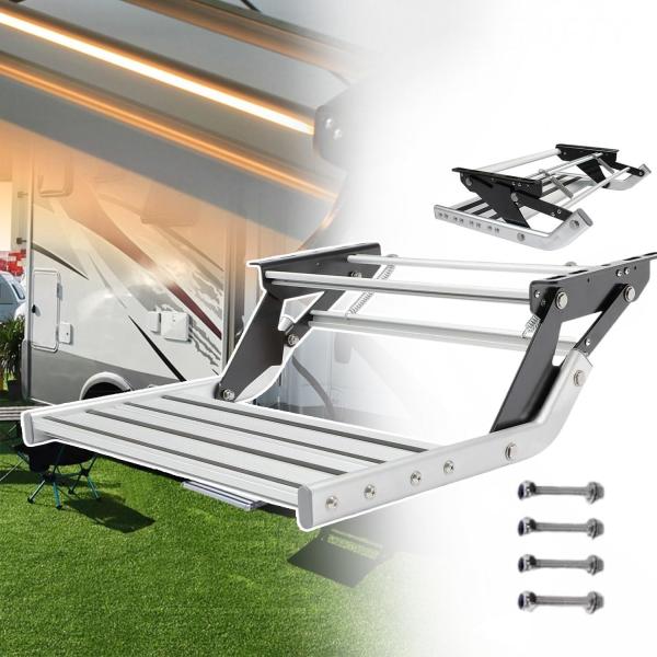 商品名:  Mobile Home Steps, Folding Manual Campervan Steps, Pull Down RV Stools, Caravan Stairs, Anti-Slip Steps,Single Lay...