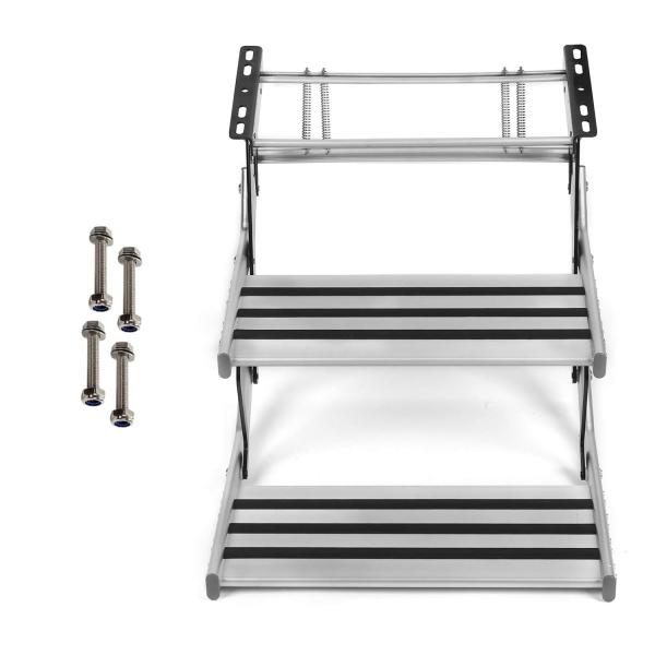 商品名:  SDdPulse Rv Folding Steps Manual Aluminum Alloy Folding Double Step, Non-Slip Ladder, Telescopic Anti-Rust, for Mo...