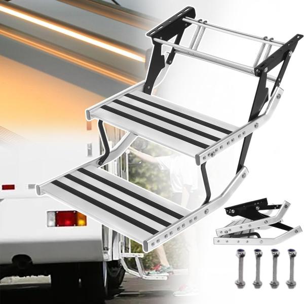 商品名:  Rv Folding Steps Mobile Home Steps, Folding Manual Campervan Steps, Pull Down Rv Stools, Caravan Stairs, Anti-Slip...