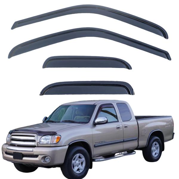 商品名:  Rain Guards Compatible with 2000-2006 Toyota Tundra Extended Cab, Acrylic Slim Style Window Visor Rain Guard, Side...