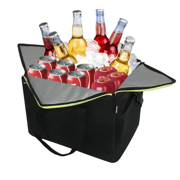 商品名: GETTOONE クーラーバッグ 断熱 漏れ防止 保温バッグ 折りたたみ式ビーチ 旅行 キャンプ ランチ クーラーバッグ 冷凍食品ショッピングバッグ(XL ブラック) All-in-One Party Cooler Bag wit...