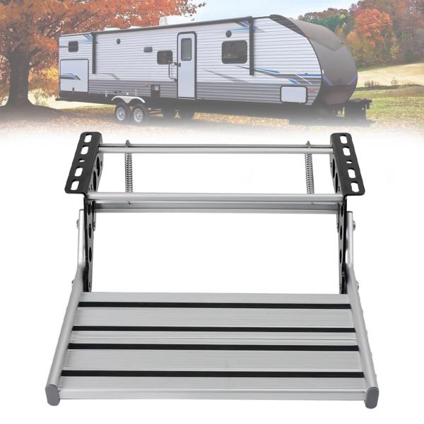 商品名:  Eastnmythet RV Step, 150kg/330 Lbs Camper Steps, Heavy Duty Aluminum Alloy RV Entry Steps for Trailer, Camper, Mot...