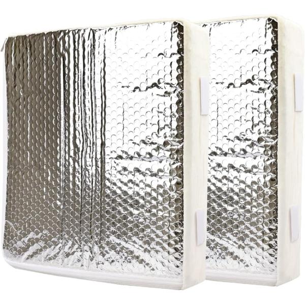 商品名: RVGUARD RV通気断熱材 14インチ x 14インチ RVスカイライト断熱材 反射面付き 熱伝達を減らし、エアコン効率を高めます - RV、キャンピングカー、トラベルトレーラー用の標準的な14インチx14インチの通気口に適合...