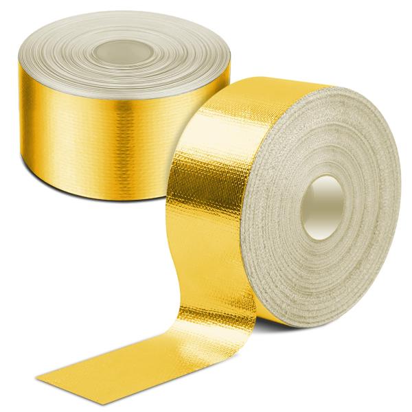 商品名: 高温熱反射粘着バックロール(2インチ x 32フィート) - ヒートシールド反射テープラップロール、車の吸気パイプ用断熱テープラップ、エンジンカバー High-Temperature Heat Reflective Adhesiv...