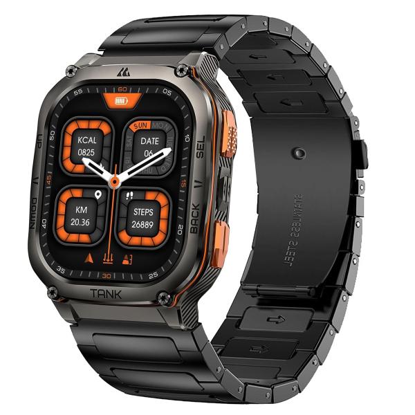 商品名: Lamshaw (ラムショウ) AMAZTIMスマートウォッチバンド 22mm ソリッドステンレススチールメタルバンド AMAZTIM KOSPET M3 M3 Ultra、T2 T3 Ultraスマートウォッチに対応 Lamsh...