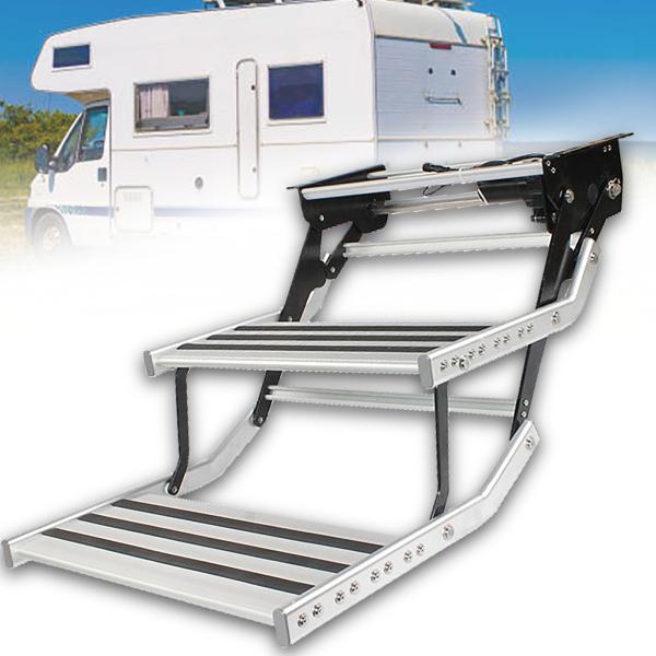 商品名:  Electric RV Steps RV Stairs with 1-Step 2-Step Platform 12V Travel Trailer Portable Anti-Slip Drop Down Steps Camp...