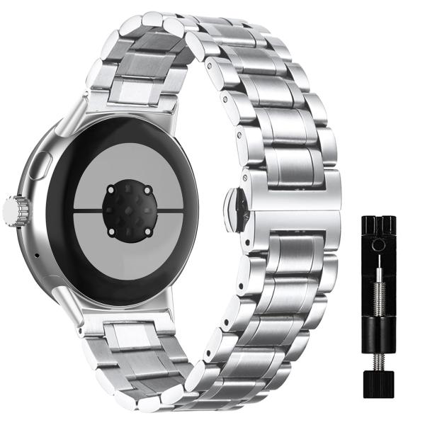 商品名: MiKoyi アームバンド コンパチベル Google Pixel Watch 3 45mm Ersatzb〓nd Edelstahl Metallアームバンド Uhrenarmband Wasserdicht Verschlei...