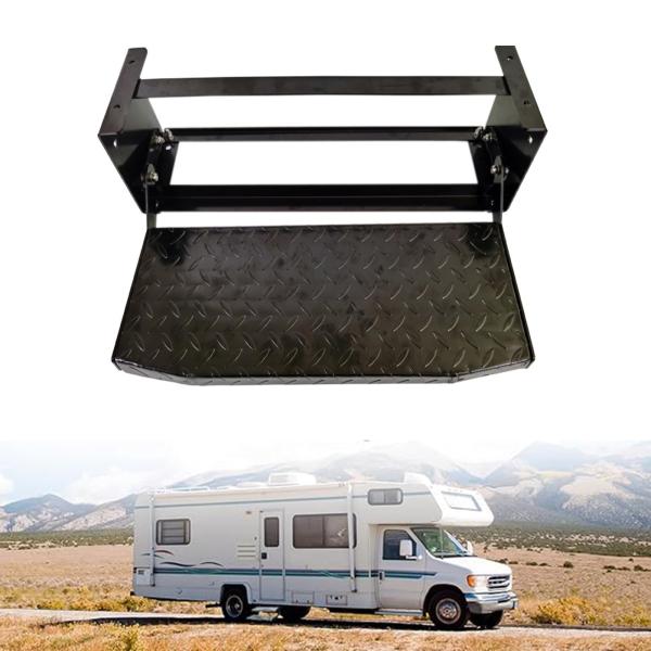 商品名: 折りたたみ式RVステップ、手動キャンピングカーステップ、RV外装はしご、最大積載量150kg、安全な出入り用、RV、トレーラー、キャンピングカーステップ Folding Rv Steps, Manual Camper Steps,...