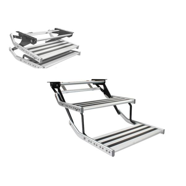 商品名:  RV Steps, Manual Retractable RV Stairs, Foldable, 330 LBS Load Capacity, RV, Trailer, Camper Steps, Aluminum Alloy...