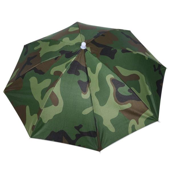 商品名:  TIKATARER Umbrella Hat, Umbrella Hat Top Folding Hat Umbrella 65cm Sunscreen Windproof Mounted Umbrella (Camouflag...