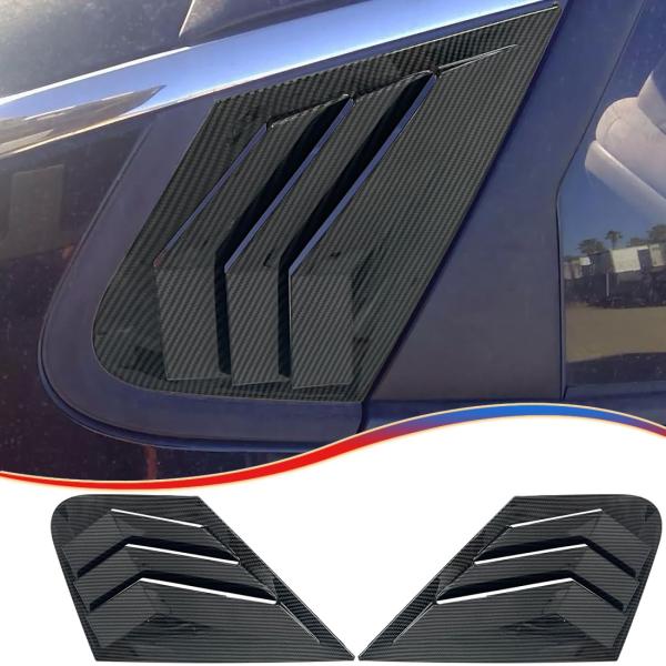 商品名: MUXEE ウィンドウルーバー サイドベントウィンドウルーバー 2個 Kia Optima 2016 2017 2018 2019 2020用 ABSプリントスポーツウィンドウ装飾カバー、外装トリムアクセサリー - カーボンファイ...