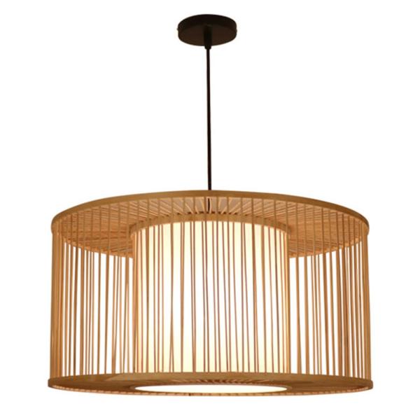 商品名:  STVDEDG Handmade Bamboo Art Chandelier Creative Personalized Pendant Lamp 1-Pack Industrial Bamboo Basket Hanging ...