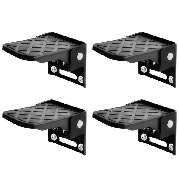 商品名: 荷台ステップ4点パック、折りたたみ式トラックの荷台ステップ、ボートトレーラーステップ、ピックアップトラックバンパーステップ、アルミニウム滑り止めRVステップ、耐久性、高負荷容量、簡単な取り付け。 4 Pack Bed Step, ...