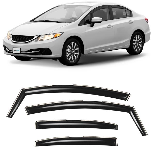 商品名:  CLIM ART in-Channel Incredibly Durable Rain Guards for Honda Civic 2012-2015 Sedan, Original Window Deflectors, Ve...