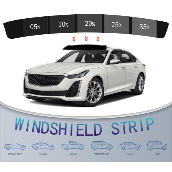 商品名:  AUTOTEK Precut Windows Tint Film Windshield Strip Cars Sun Blocking Protection Privacy Anti Shatter Glass 2Ply Com...