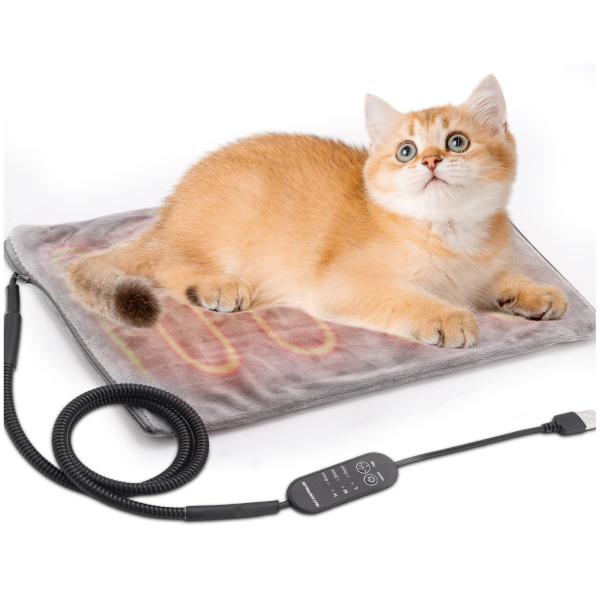 商品名:  Texsens Pet Heating Pad for Cats and Dogs - Heated Cat Bed with Chew Resistant Cord and Removable Soft Cover - 13....