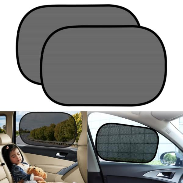 商品名: PHOUQEE カーウィンドウシェード サイドウィンドウ用 (2個パック) メッシュUV保護 グレアブロッカー 赤ちゃん用 2層サンシールド 静電気吸着付き SUV 車 ミニバン用 PHOUQEE Car Window Shade...