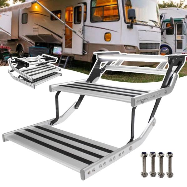 商品名:  YQDDM Folding Aluminum RV Step - Heavy-Duty Single Drop-Down Stair Campers Electric RV Step with Remote Control(AE...