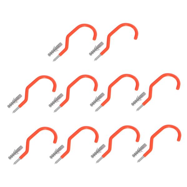 商品名:  WHAMVOX 10pcs Heavy Duty Bike Hooks Set Wall Mount Storage Hangers for Simple Installation Space Saving Garage Org...