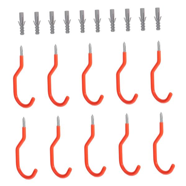 商品名:  KONTONTY 10pcs Heavy-Duty Ceiling Storage Hangers Screw Wall Bike Hooks Set for Garage Organization Easy Installat...