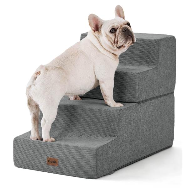 商品名:  Made4Pets Dog Steps for Bed, Extra Wide Dog Stairs for High Bed Couch Sofa, 35D Foam Pet Steps for Small Dogs and ...