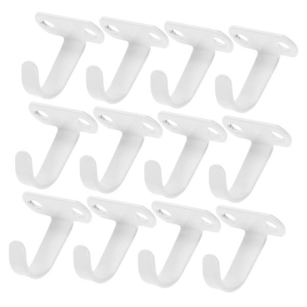 商品名:  LABRIMP 12pcs Screw Mounted Ceiling Hooks for Hanging Towel Robe Clothes Under-Shelf Hangers for Home Kitchen Gara...