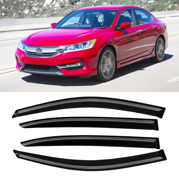 商品名:  Window Rain Guards for 2008-2017 Honda Accord, Window Visor Guard Vent Wind Shade Deflector Rain Shield Protector ...