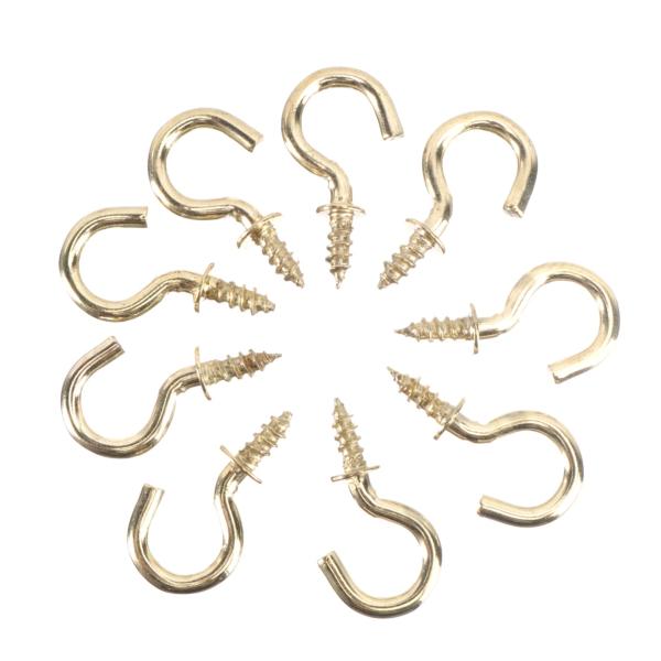 商品名:  PRETYZOOM 20pcs Heavy Duty Plated Metal Screw-in Ceiling Hooks Retro Hook for Damage Repair Easy Install Hanger Bo...