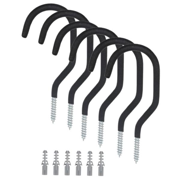 商品名:  ORFOFE 6pcs Garage Bike Hangers Ceiling Mount Bike Hooks Heavy Duty Hooks Straps Ceiling Mount for Garage Bicycle ...
