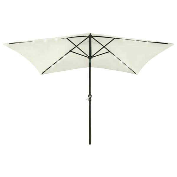 商品名:  ANYCHOLE Parasol with LEDs and Steel Pole Sand 6.6'x9.8',UVResistant Sun Parasol with SolarPowered LED Lights for ...