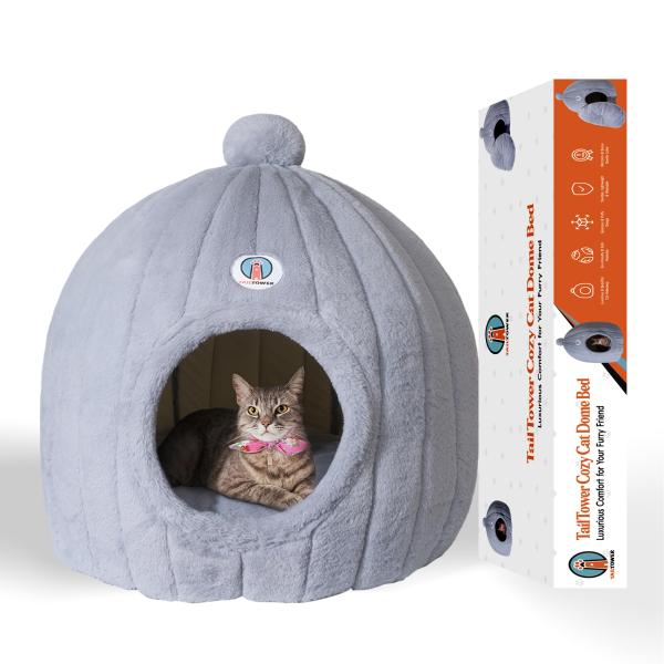 商品名:  TAILTOWER Extra Large Cat Cave Bed ? Spacious Cozy Dome for Large Cats, Multi-Cat Homes &amp; Small Dogs ? Plush E...