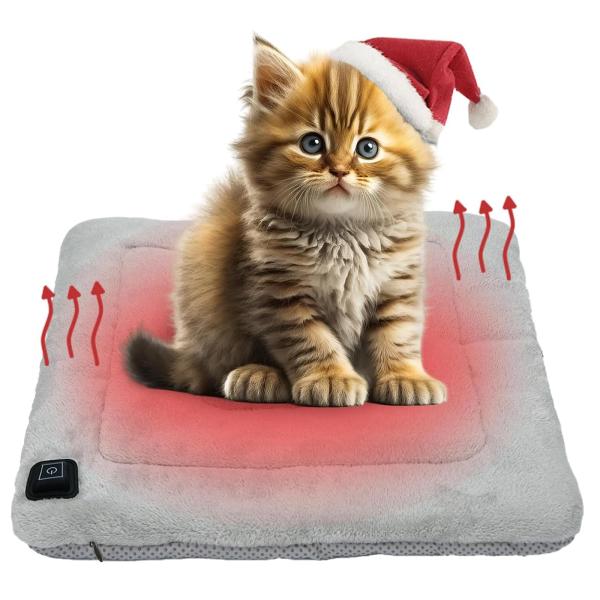 商品名:  BomCot Pet Heating Pad, Temperature Adjustable Electric Heating Pad for Dogs and Cats, Indoor/Outdoor 18" x 18" Gr...