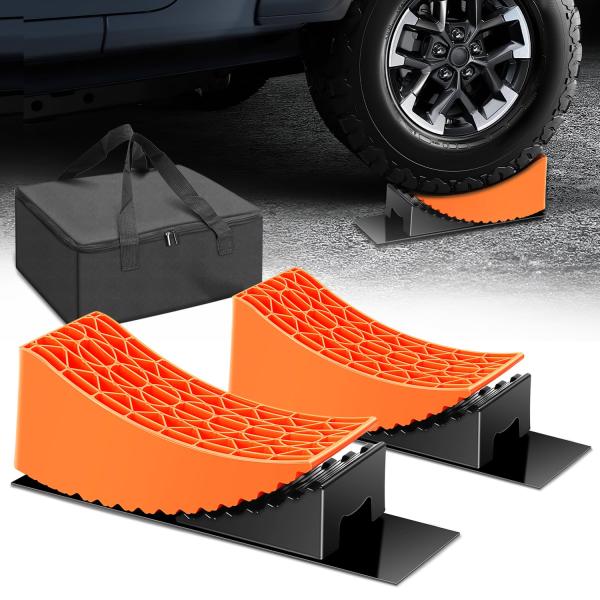 商品名:  Auto Dynasty RV Leveling Blocks Ramp Kit, 2 Packs Camper Leveler with Black Chocks, Anti-Slip Mats and Carrying Ba...