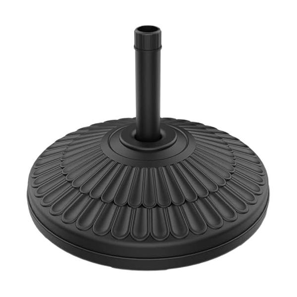 商品名: wikiwiki 80ポンド ラウンド 加重 パティオ 傘ベース、自立 ヘビーデューティ ベース 水と砂 充填 プラスチック ラウンド アンブレラ ベース (ブラック) wikiwiki 80 Lbs Round Weighted...
