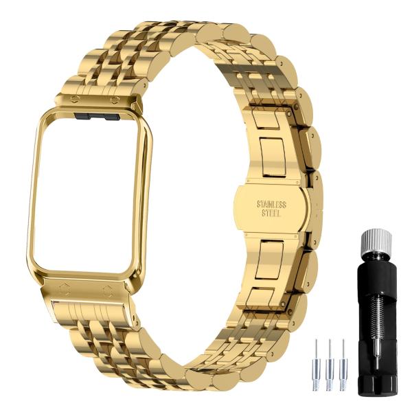 商品名: Gheper メタルウォッチバンド Compatible with Samsung Galaxy Fit3[2024] SM-R390 スマートウォッチアクセサリー ステンレススチール保護フレームケースデザイン 交換用リストストラ...