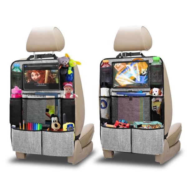 商品名: EcoNour 後部座席オーガナイザー - グレー Econour Car Back Seat Organizer (2-Pack) | 600D Oxford Fabric with 9 Storage Pockets &amp...