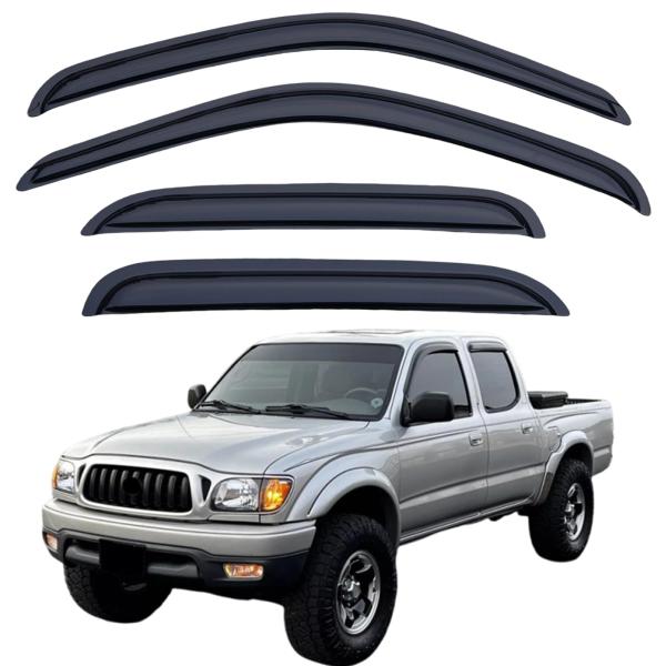 商品名:  Rain Guards Compatible with 2001-2004 Toyota Tacoma Crew Cab, Acrylic Slim Style Window Visor Rain Guard, Side Win...