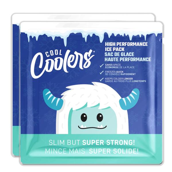 商品名: Fit &amp; Fresh クールクーラー ハイパフォーマンス 子供用ランチボックスアイスパック パンク防止アイスパック ランチバッグとクーラー用 丈夫で再利用可能 非毒性ジェルアイスパック 2個パック Cool Cooler...