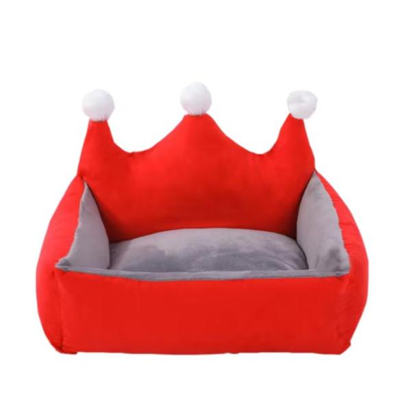 商品名:  Cute Crown Pet Princess Beds for Small Dogs Luxurious Crown Dog Priness Beds Winter Warm Puppy Cat Sofa Bed Shih T...
