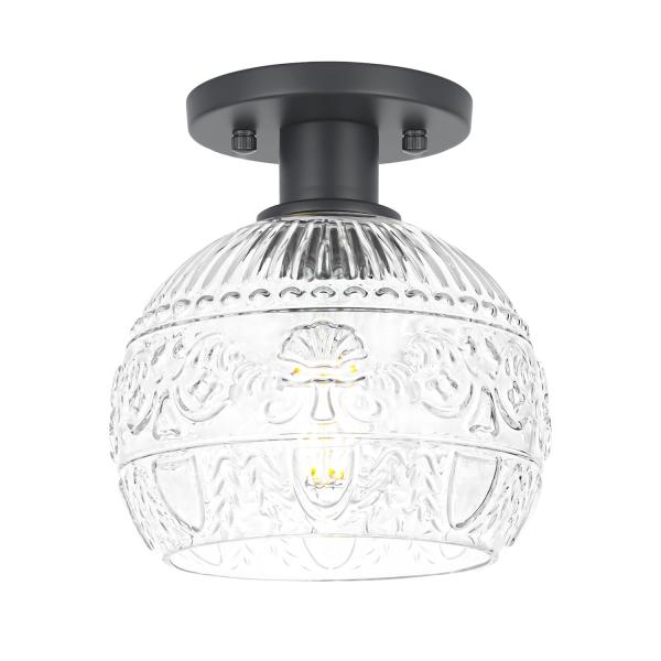 商品名:  7.09in Semi Flush Mount Ceiling Light Fixture, Vintage Flush Mount Ceiling Light with Glass, Goble Hallway Light F...