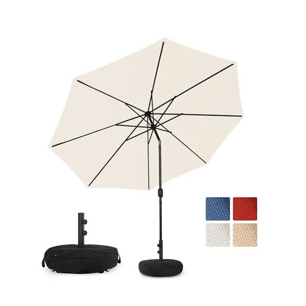 商品名: Sundale Outdoor Olefin 5年間 色あせない 9フィート パティオ傘 サンドバッグ傘ベース ベージュ Sundale Outdoor Olefin 5-Year-Non-Fading 9FT Patio Umb...